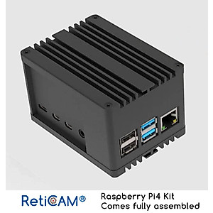 Raspberry Pi 4 Model B 4GB Kit - Aluminum Case, Fully Assembled, 4GB RAM, 64GB SD Card, Power Supply