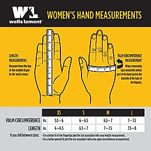 Wells Lamont Women's HydraHyde Water-Resistant Leather Palm Hybrid Work Gardening Gloves, Medium (Pack of 1) (3250M), Blue