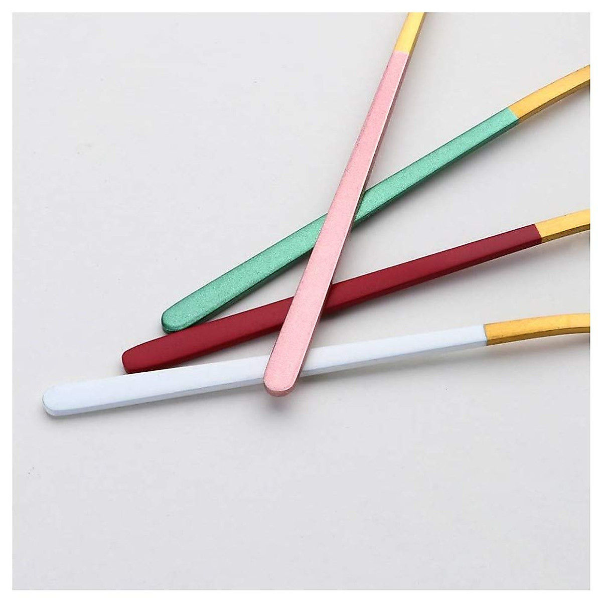 Color ME! 8 Piece Stainless Steel Espresso Coffee Spoons Mini Teaspoons Set Lightweight Small Round Spoons Set for Coffee, Tea, Ice Cream, Dessert, Cake, Dishwasher Safe, Eco Friendly, Multicolor