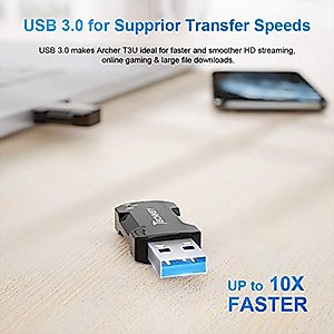 USB WiFi Adapter 1200Mbps for PC, Techkey Mini Wireless Network Adapter USB 3.0 WiFi 802.11 ac with Dual Band 2.4GHz/300Mbps, 5GHz/866Mbps for Desktop Laptop Windows XP/7/8/8.1/10/ Mac OS