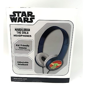 Star Wars Kid Safe Headphones Mandalorian The Child Print Over The Ear Padded Cushions