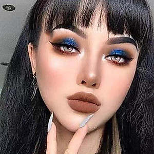 MEICOLY 2pcs Blue Eyeshadow Stick,Metallic Shimmer Crayon,Waterproof Single Eye shadow Pencil,Shiny Blue Rotating Eye shadow Blue Eyeliner Stick Corpse Bride Avatar Blue Eyeshadow Makeup