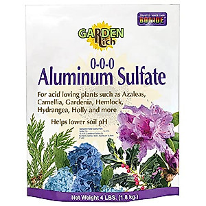 Bonide Garden Rich Aluminum Sulfate, 4 lbs. Ready-to-Use, Lowers pH in Home Garden, Compatible with all Soil Types