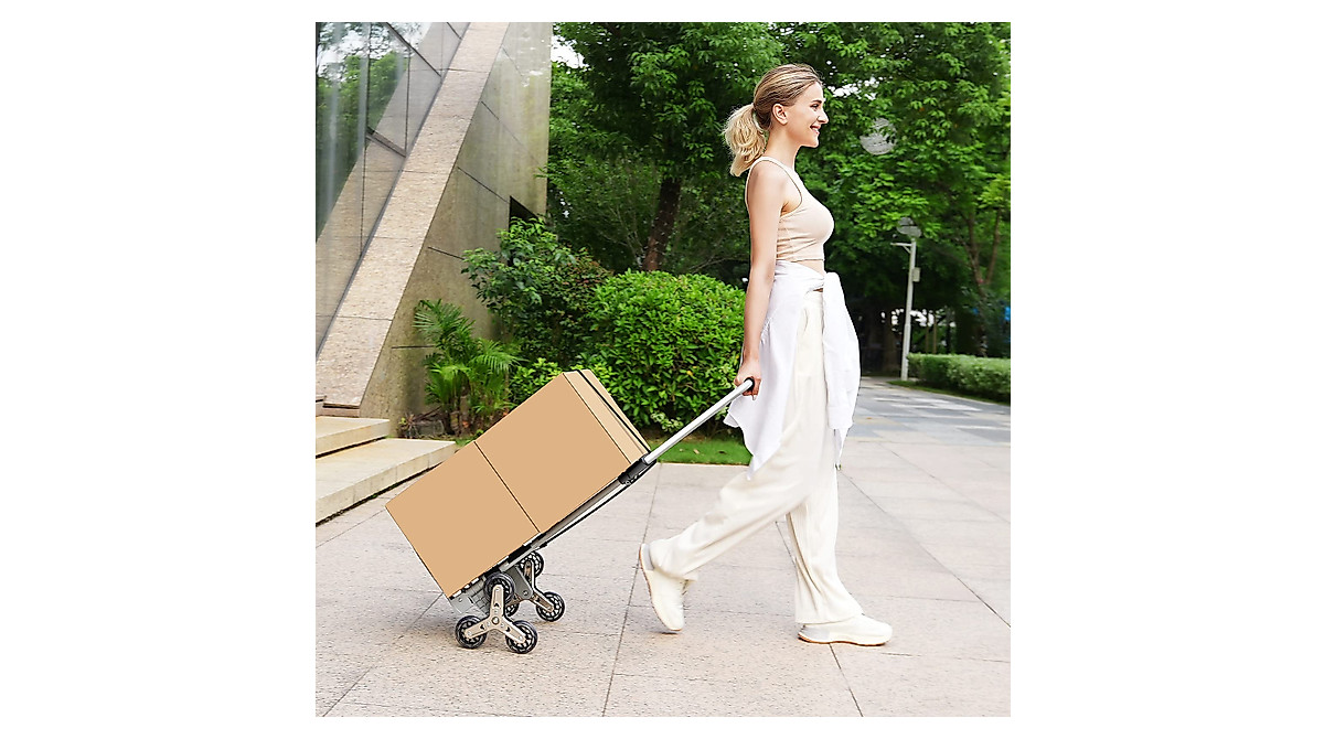 Stair Climbing Hand Truck - 165 LB Capacity & Telescoping Handle