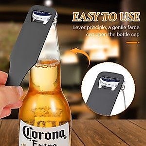 30 Pieces Stainless Steel Flat Bottle Opener Groomsmen Wallet Beer Bottle Opener for Kitchen, Bar, Restaurant, Wedding Bridesmaid Favor, Black