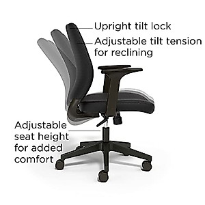 Union & Scale Un59380 Essentials Fabric Task Chair, Black