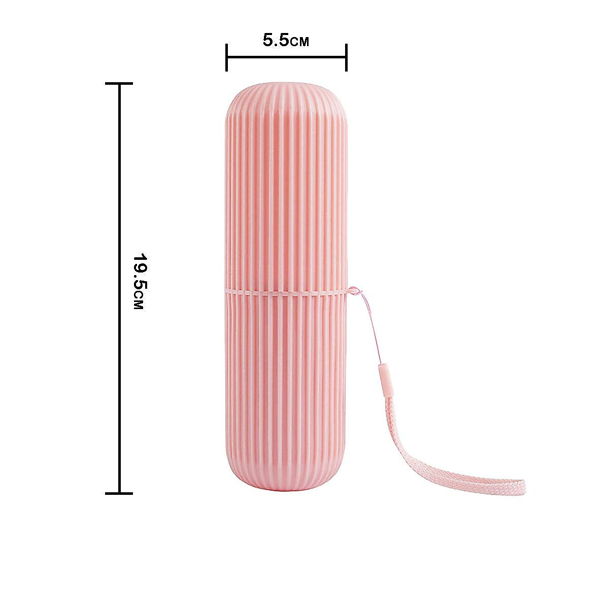 1Pcs Travel Toothbrush Holder, Multifunction Wash Cup for Business Trips, Portable Lightweight Toothbrush Holder Cup, 4 Colors Available. (Pink)