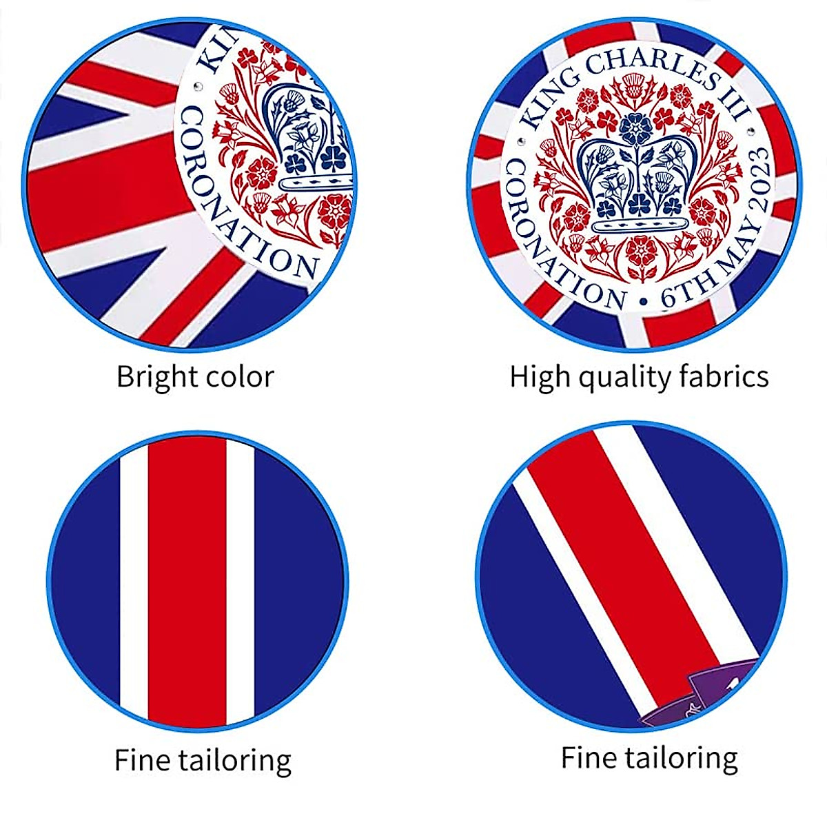 King Charles Coronation Baking Apron, Union Jack Printed Cooking Aprons Union Jack Cooking Cover for King Charles III Coronation Party Baking BBQ Garden Street Party Commemorative Souvenir (C)