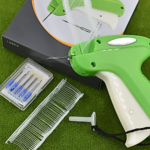 Clothes Garment Tag-Gun Set, Standard Retail Price Tag Attacher Guns, 6 Needles & 1000pcs 1inch and 2000pcs 2inch Barbs Fasteners for Store Warehouse Consignment Yard Sale