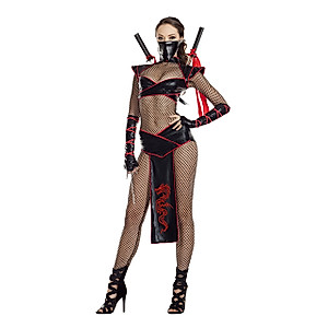 Starline womens Alluring Assasin Adult Sized Costume, Black/Red, Small US