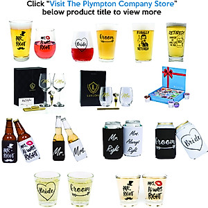 Cute Can Cooler Sets - Wedding Gift - Engagement Gift (Black/White - Mr and Mrs)