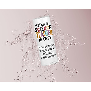 Casitika Science Teacher Appreciation Gifts. 20 Oz Skinny Tumbler For Teachers. End Of Year Teacher Gifts For Women. Gift Idea For Birthday Or As A Thank You. (Science)