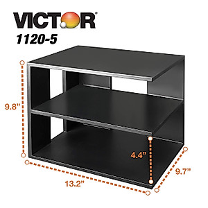 Victor 1120-5 Midnight Black Corner Shelf