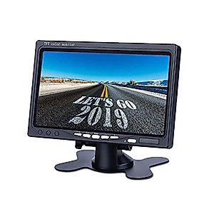JPP Backup Camera Monitor 7 Inch Rearview Reversing LCD Monitor, Backup Monitor for car Two Video Input Plug V1/V2 Car Rearview Cameras for RV, Truck, Pickup, Van