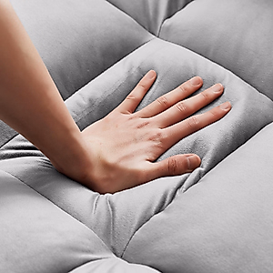 CALABASH 3 in 1 Sleeper Sofa Couch Bed, Small Tufted Velvet Convertible Loveseat Futon Sofa w/Pullout Bed, Adjustable Backrest, Pillows, Multi-Pockets for Living Room Apartment