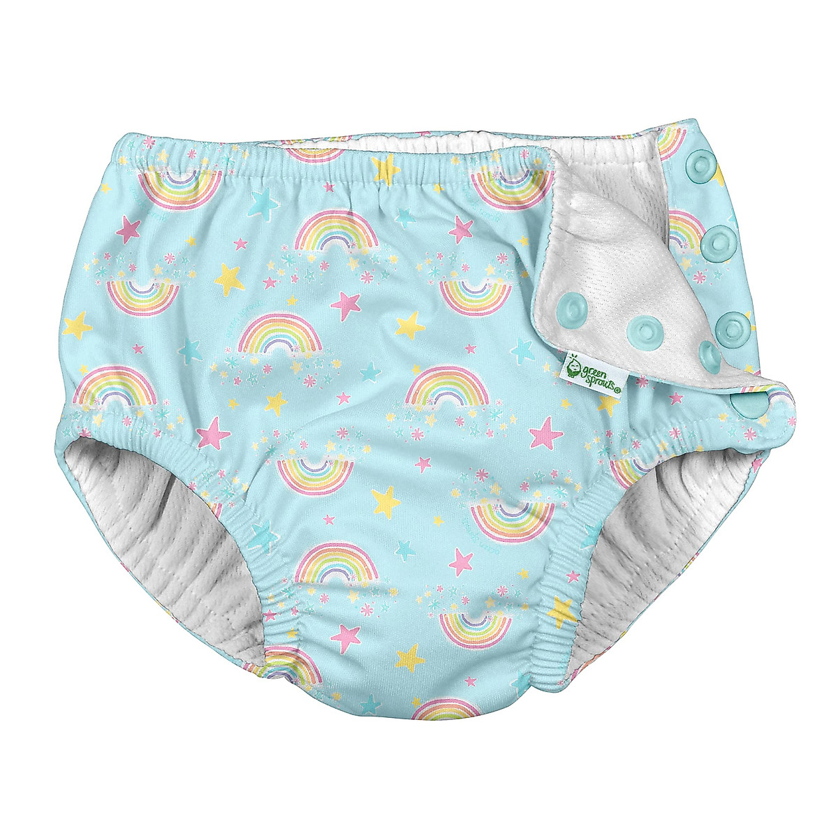 i Play Girls Reusable Absorbent Baby Swim Diapers Aqua Rainbows 24 Months