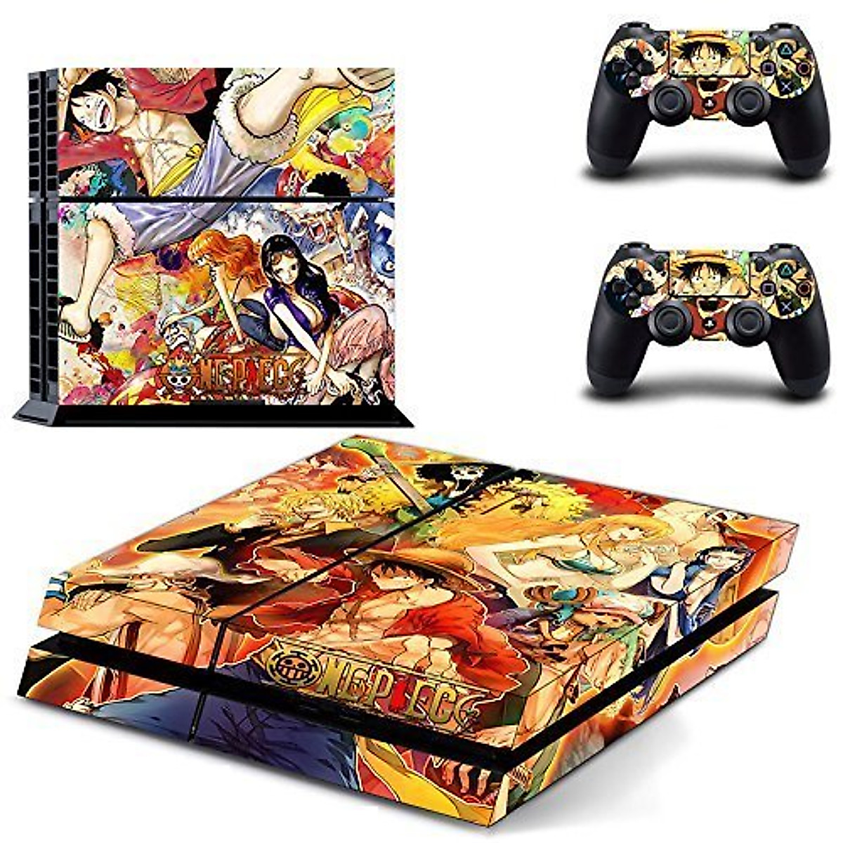 CAN Ps4 Console Designer Protective Vinyl Skin Decal Cover for Sony Playstation 4 & Remote Dualshock 4 Wireless Controller Stickers - One Piece GYTM0149