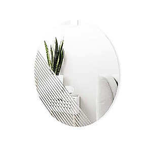 Umbra Ridge Wall Mirror for Entryways, Bathrooms, Living Rooms and More, 24 Inch, Clear