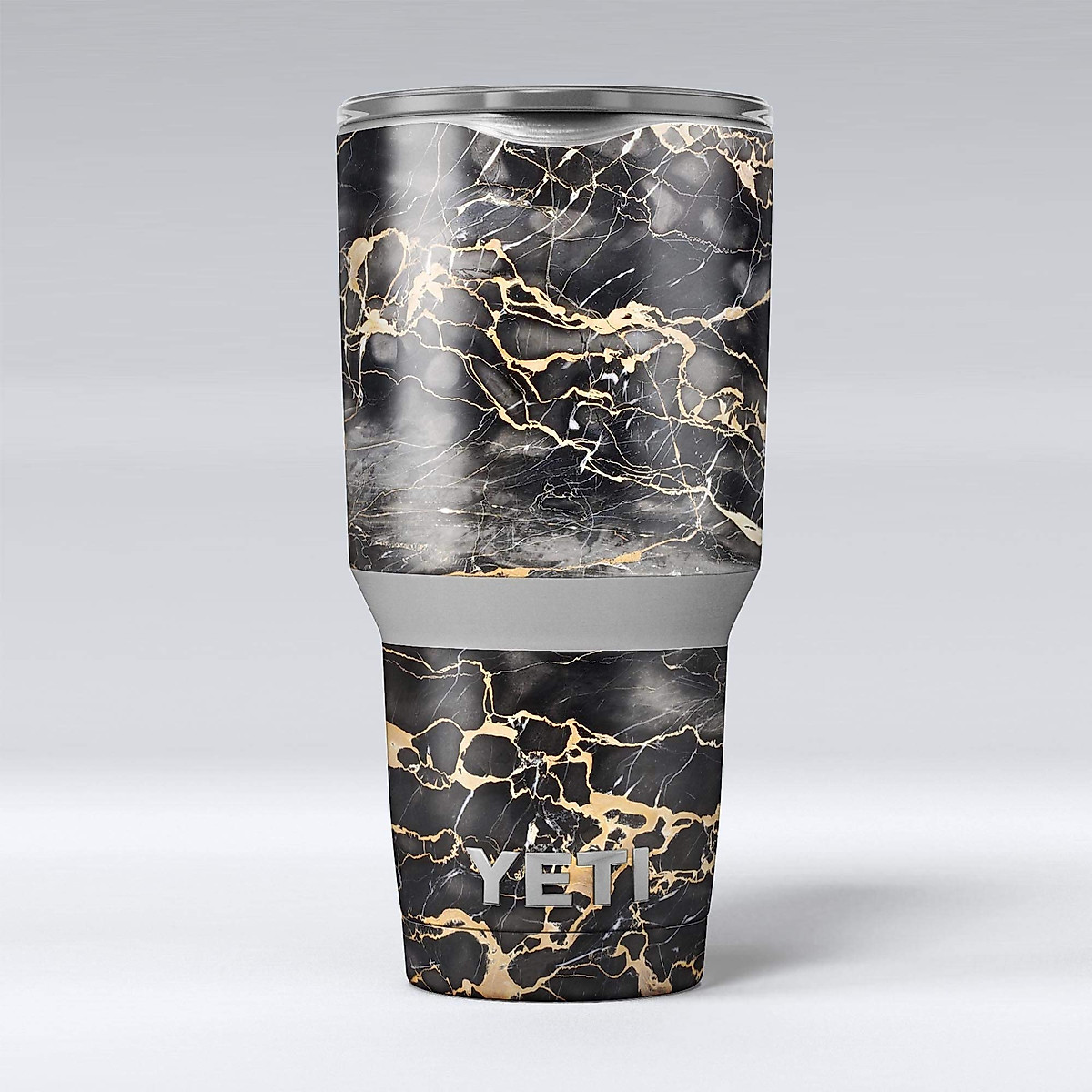 Design Skinz Black and Gold Marble Surface - Skin Decal Vinyl Wrap Kit Compatible with The Yeti Rambler Cooler Tumbler Cups