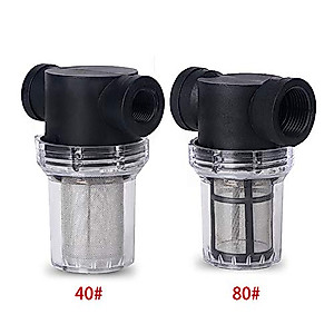 Denpetec 1Pcs Garden Pond 1 inch Inline Mesh Strainer Water Pump Filter Irrigation High Flow Pipeline Filter Garden Interface Strainer(Size:40 mesh)