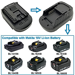 Battery Adapter for Makita to Bosch 18V Lithium-Ion Cordless Tool, Convert Makita 18V LXT Lithium-Ion Battery BL1830 BL1840 BL1850 BL1860 to Bosch 18V Li-ion Battery Converter BAT609 BAT612 BAT618