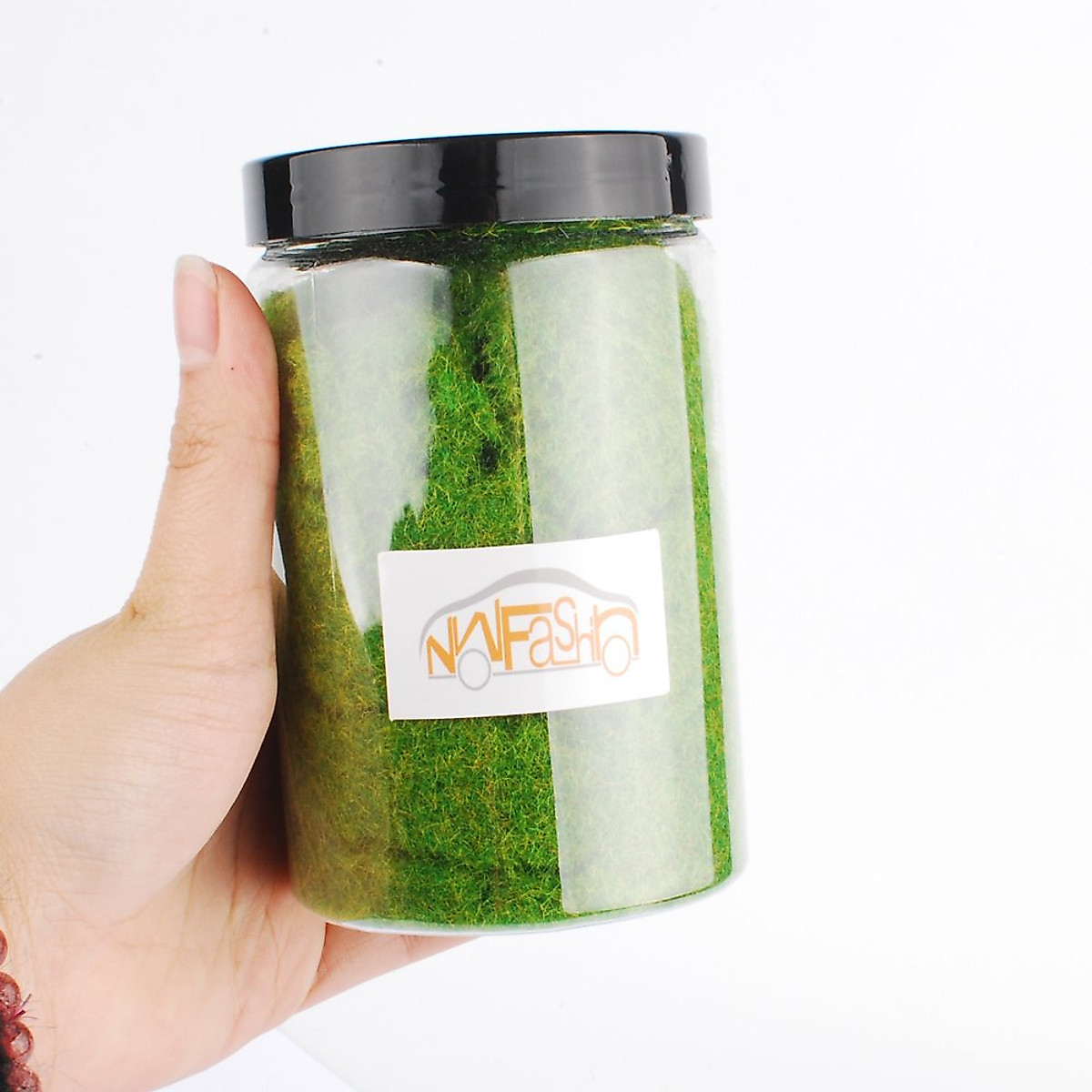 NWFashion 90G Dress Tree Flower Static Grass Dressing Scatter Flock for Miniatures Model (04 Yellow Green)