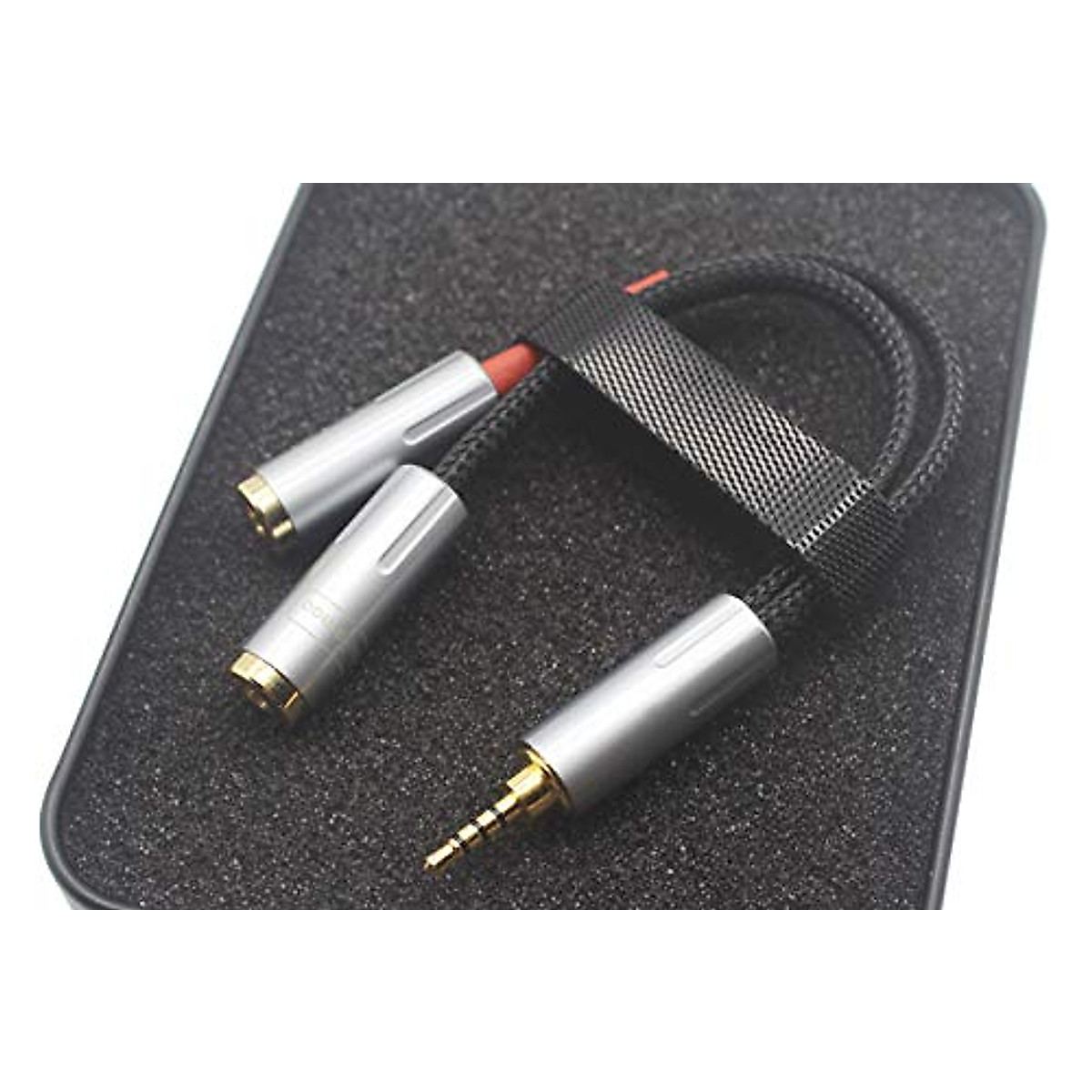 Youkamoo 2.5mm Balanced to 2 x 3.5mm Female 8 Core Silver Plated Headphone Earphone Audio Adapter Cable New in Box for PHA-3 2.5mm to Dual 3.5mm