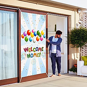 Labakita Welcome Home Door Banner,Welcome Home Door Cover, Housewarming Patriotic Military Decorations, Family Party Supplies, Welcome Back Photo Props
