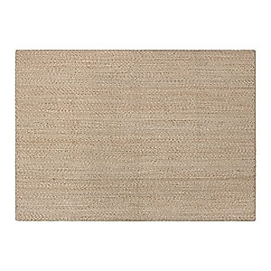 SISOSU Performance Braided Area Rug - Carpets for Living Room, Bedroom, Dining Room, Home Décor - Luxurious Handcrafted Traditional Rug - PET-Yarn - Modern Rugs- 4’ x 6’-Beige