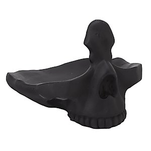 Statue Glasses Holder, Skull Glasses Stand Resin Scratch Resistant with Storage Tray for Home