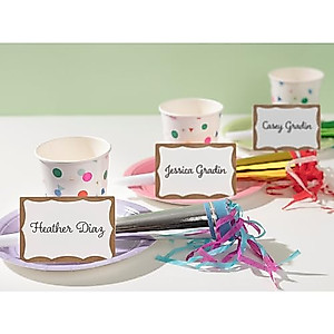 Avery 5146 Name Badge Labels, 2-11/32-Inch x3-3/8-Inch , 100/PK, Gold Border