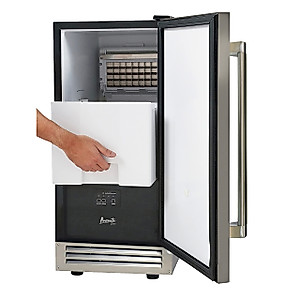 Avanti Elite Built-in or Freestanding Ice Maker, 15", in Stainless Steel (IME49U3S-IS)