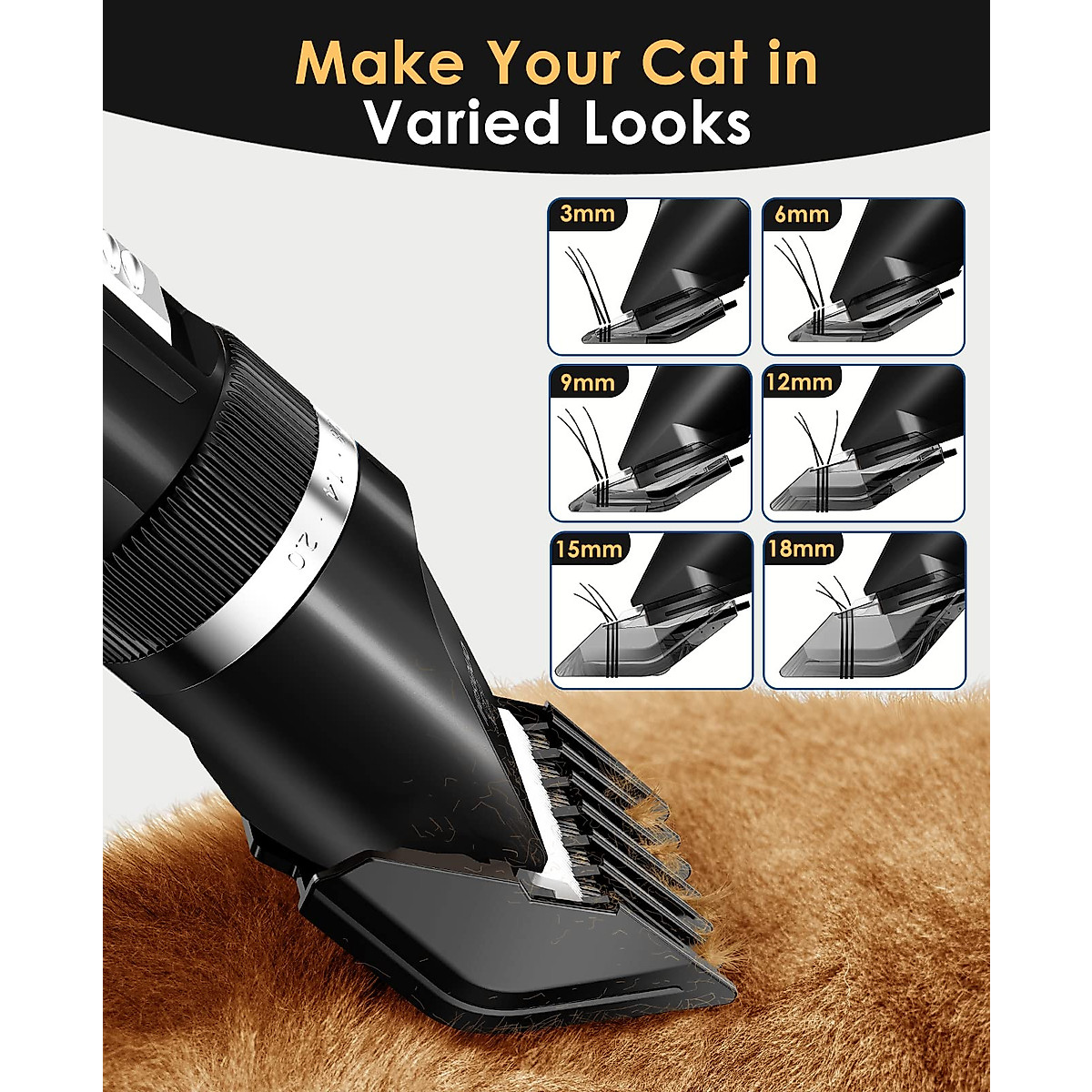 oneisall Cat Clippers for Matted Hair, Quiet Cat Shaver for Long Hair, Cordless Cat Hair Trimmer for Grooming, 2 Speed Pet Shaver Cat Grooming Kit for Cats Small Dogs Animals (Purple)…