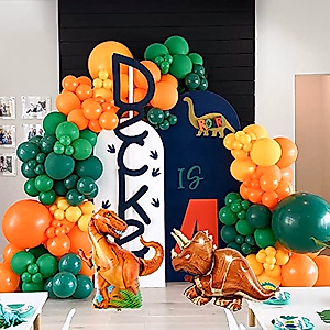 Dinosaur Balloon Garland Arch Kit Birthday Party Supplies Roar Foil For Boys Girls Decorations Green Kids Foil Jungle