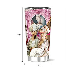 Tumbler Stainless Steel Insulated 20 oz marie Iced antoinette Wine Coffee Tea Hot Cold Water Botter Gifts for Family and Friends
