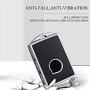 HIBEYO Key Fob Cover Compatible with Volvo XC40 XC60 XC90 S90 V90 2019 2021 2022 2023 TPU Key Case Cover Smart Keyless Auto Key for Volvo Accessoreis with Leather Keychains-Black