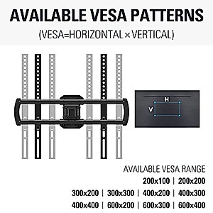 Mounting Dream TV Mount TV Wall Mount for Most 42-75 Inch TVs, Full Motion Articulating Wall Mount TV Bracket with Swivel and Tilt, Max VESA 600x400mm, Up to 100lbs, Fits 16" Wood Studs MD2619