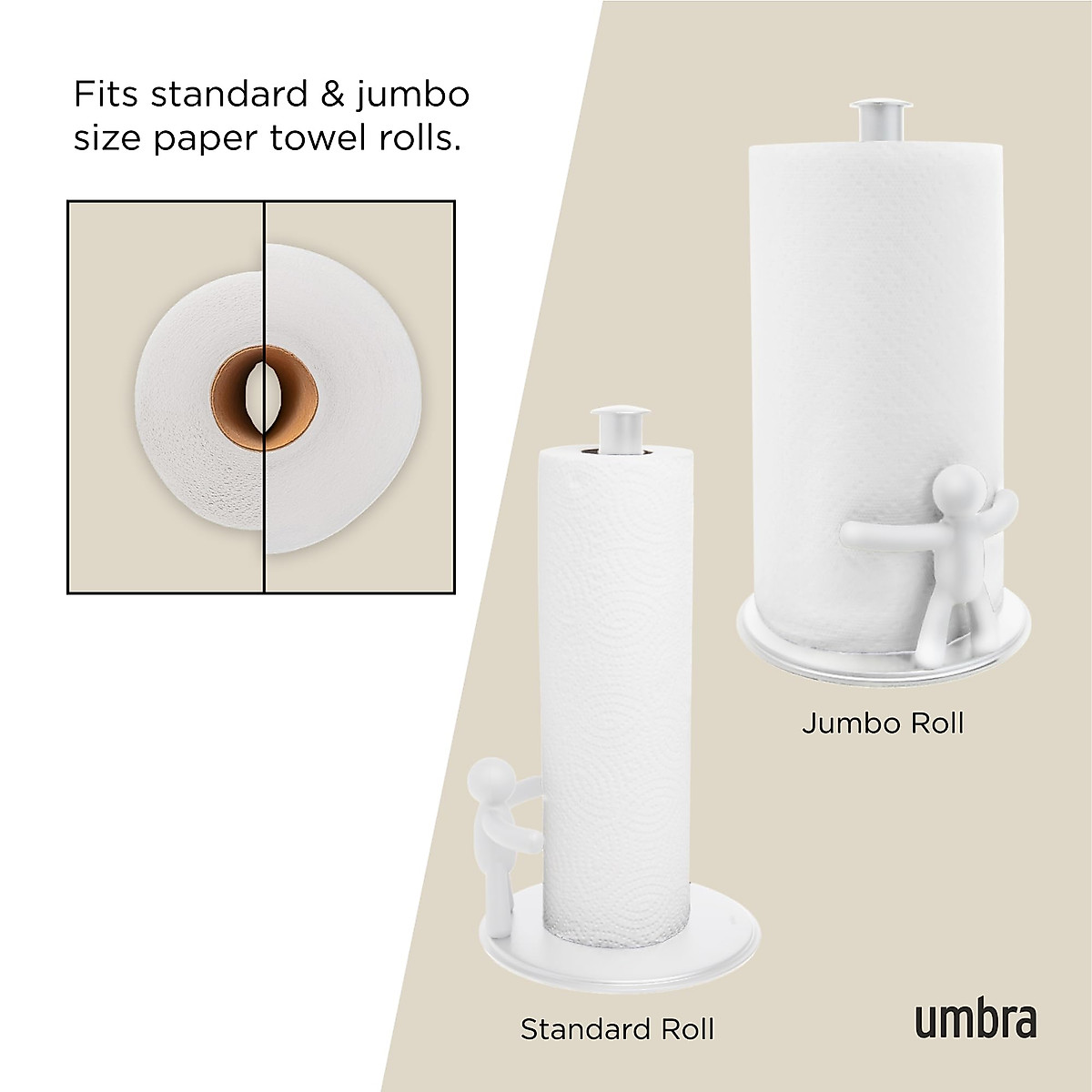 Umbra Buddy Paper Towel Holder, White