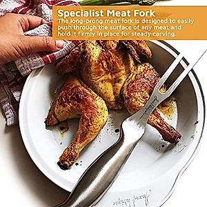 Carving Fork/Meat Fork, 6" made from Stainless Steel With a Comfortable Ergonomic Handle - Chopaholic by Jean Patrique