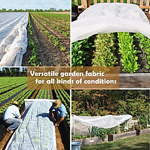 Plant Covers, 8Ft x 24Ft Reusable Floating Row Cover, 1oz Freeze Protection Plant Blankets for Cold Weather, Garden Winterize Cover for Winter Frost Protection, Thickened 1 oz Garden Quilt Cover