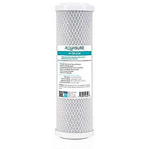 Aquasure Pioneer Series Carbon Block Water Filter - 10" x 2.5" 5 Micron Coconut Shell Carbon
