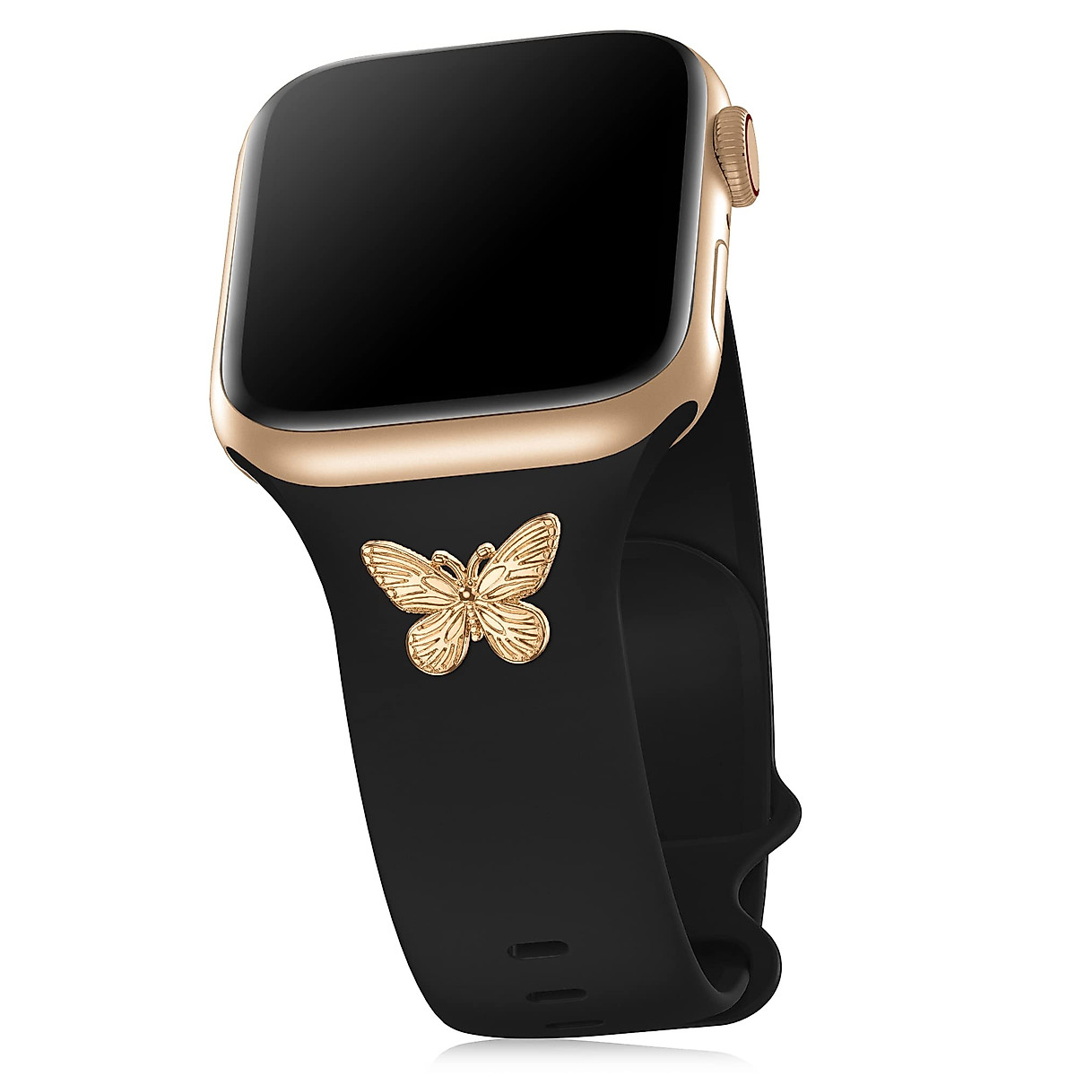 Aopigavi Designer Silicone Watch Bands with Studs Compatible with Apple Watch Band 38mm 44mm 40mm 45mm 41mm 42mm 46mm 49mm, Sport Straps Decorative Charms Nails for iwatch Ultra SE Series 10/9/8/7/6/5/4/3/2/1