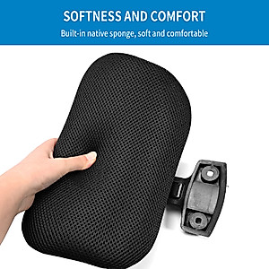 CADUFUELLY Office Chair Headrest, Adjustable Mesh Head Pillow, Black Universal Ergonomic Swivel Chair Head Rest Attachment for Office Chair Computer Chair Desk Chair