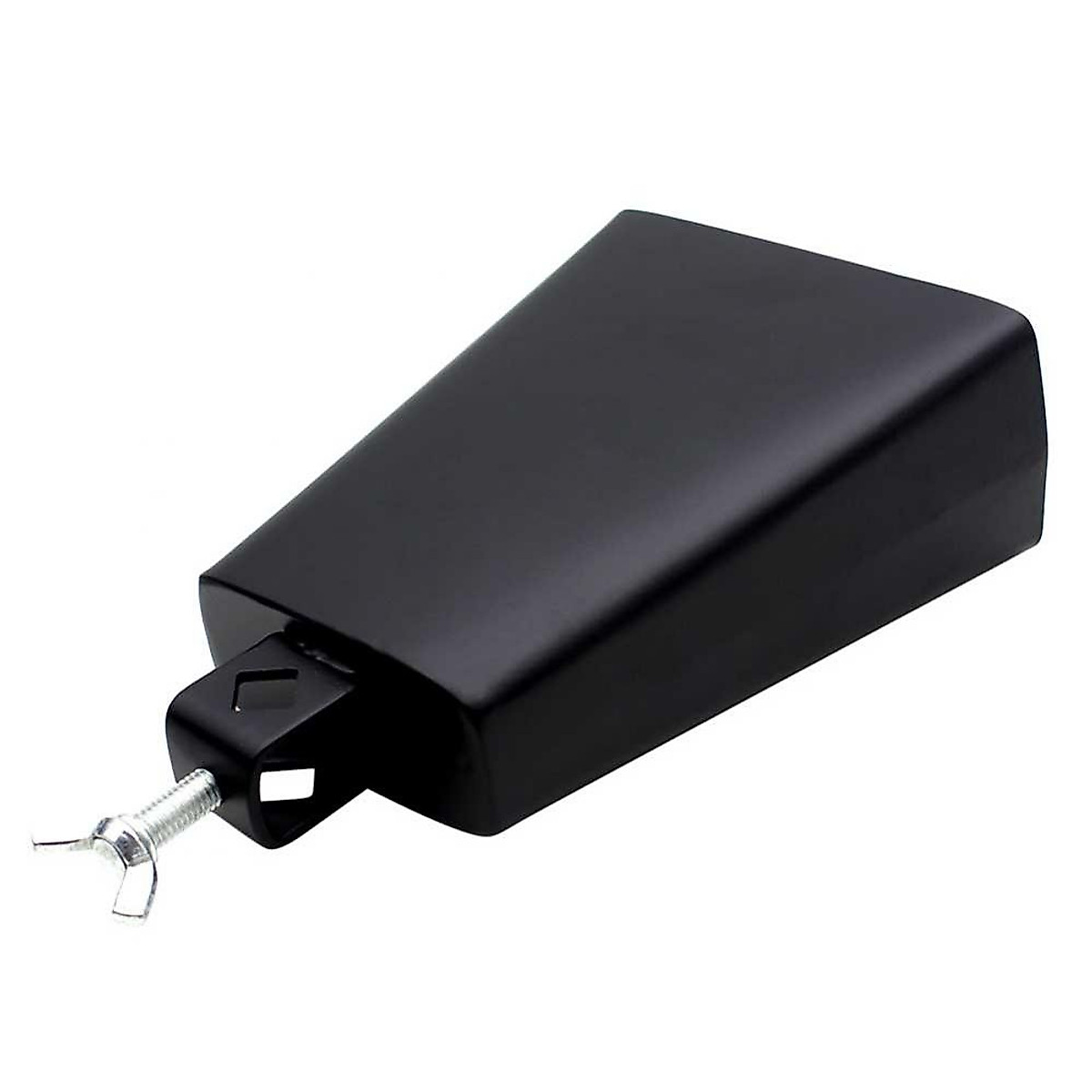 Cowbell Drum Cencerro,Plastic Cow Bell,Latin Percussion Cowbell 6 Inch Metal Cowbell Noise Maker with Handle for Drumset Kit Percussion Come with Stick Black Cow Bells Cowbell Drum Musical Cow Bell