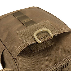 EXCELLENT ELITE SPANKER Molle Dump Pouch Drawstring Magazine Utility Pouch Folding Dump Waist Bag(Coyote Brown)