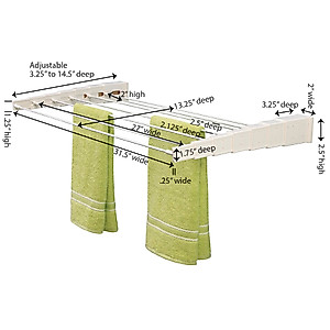 Household Essentials Wall-Mount Telescoping Indoor Clothes Drying Rack