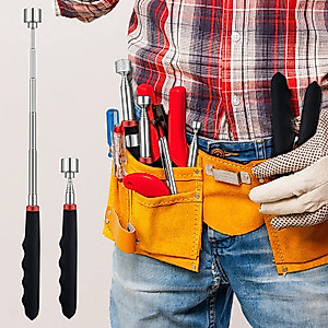 6 Pieces Telescoping Magnet Tools, Extendable Telescopic Magnetic Pick up Tools Viewable Extendable Magnet Stick for Father's Day Birthday 1.5 Lb/ 3 Lb/ 5 Lb/ 10 Lb/ 15 Lb/ 20 lb