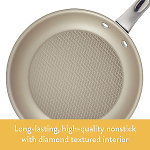 Ayesha Curry Home Collection Nonstick Fry Saute Pan/Chefpan, 9.75 Inch, Twilight Teal Blue