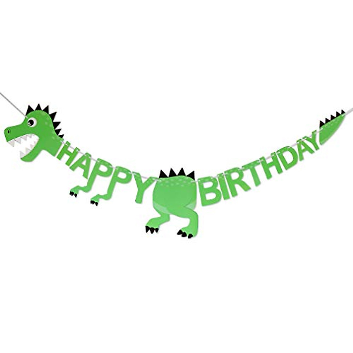 Dinosaur Happy Birthday Banner, Dinosaur Party Supplies Decorations, Dinosaur Bunting Flag Garland for Kids Birthday Party Favors Supplies