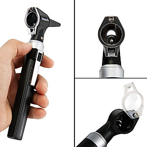 Serenelife Compact Otoscope Ear Checker - Fiber Optic Digital Bright LED Ear Light Design Battery Operated & 3X Magnification - Washable Speculum Tip for Pediatric Adult & Veterinary